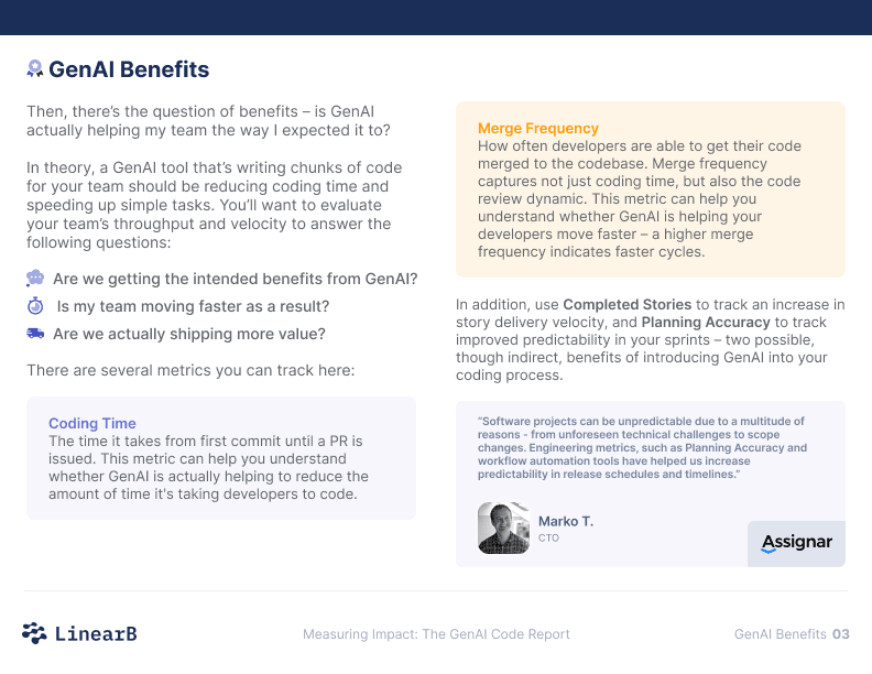 Measuring Impact: The GenAI Code Report